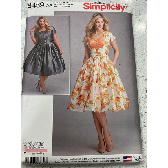 Simplicity | Other | Simplicity 8439 Misses Vintage Retro Dress Sewing ...